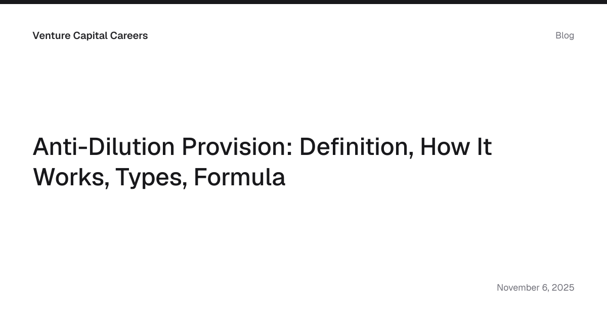 Anti-Dilution Provision: Definition, How It Works, Types, Formula ...