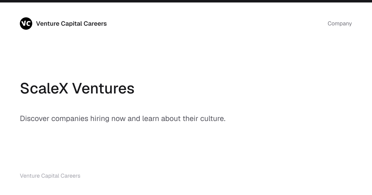 ScaleX Ventures | Venture Capital Careers
